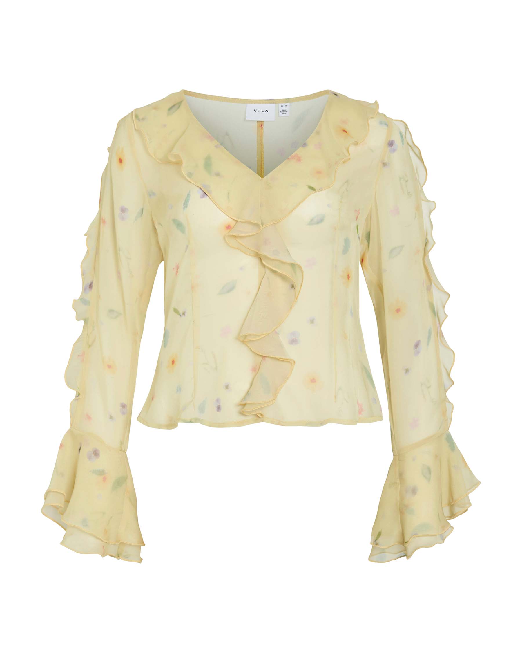 VIEMMY V-NECK FRILL TOP – Kings Queens